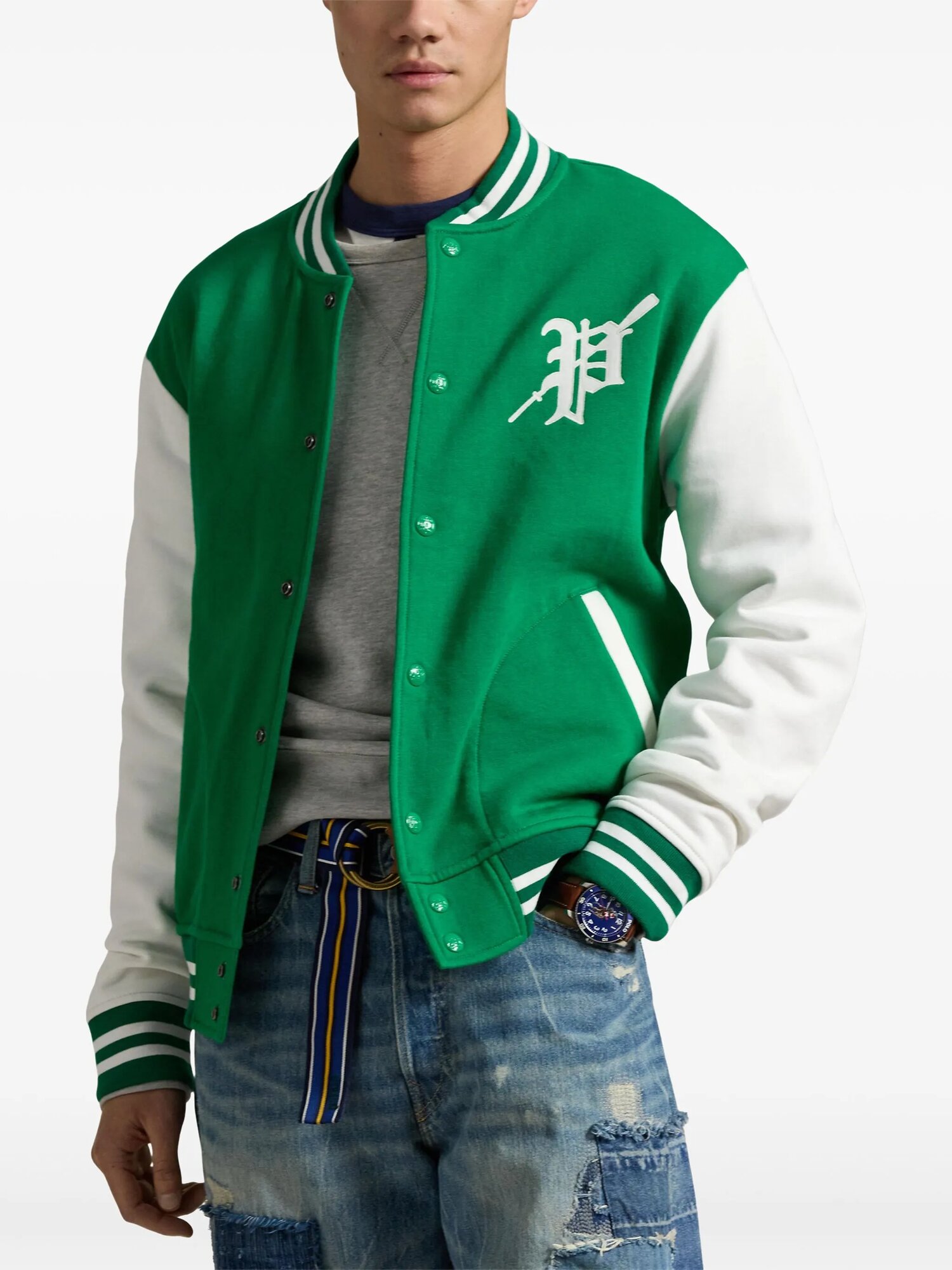 Куртка Polo Ralph Lauren Baseball, размер 48, green — фото 1