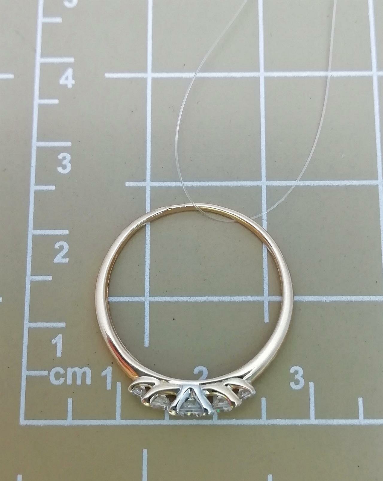 Кольцо дорожка, красное золото, 585 проба, фианит