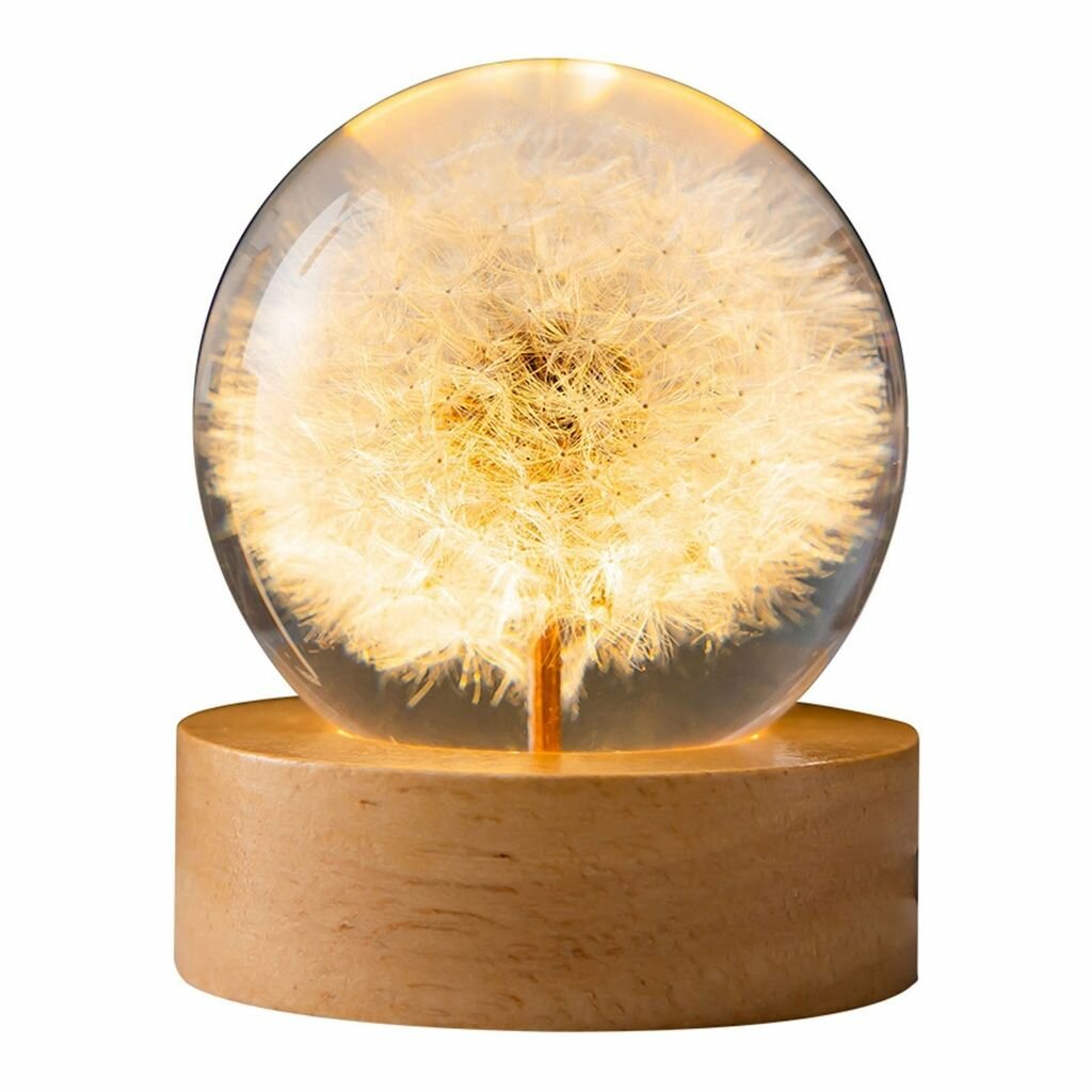 Хрустальный шар Светящийся ночник - Шар одуванчика 6 см