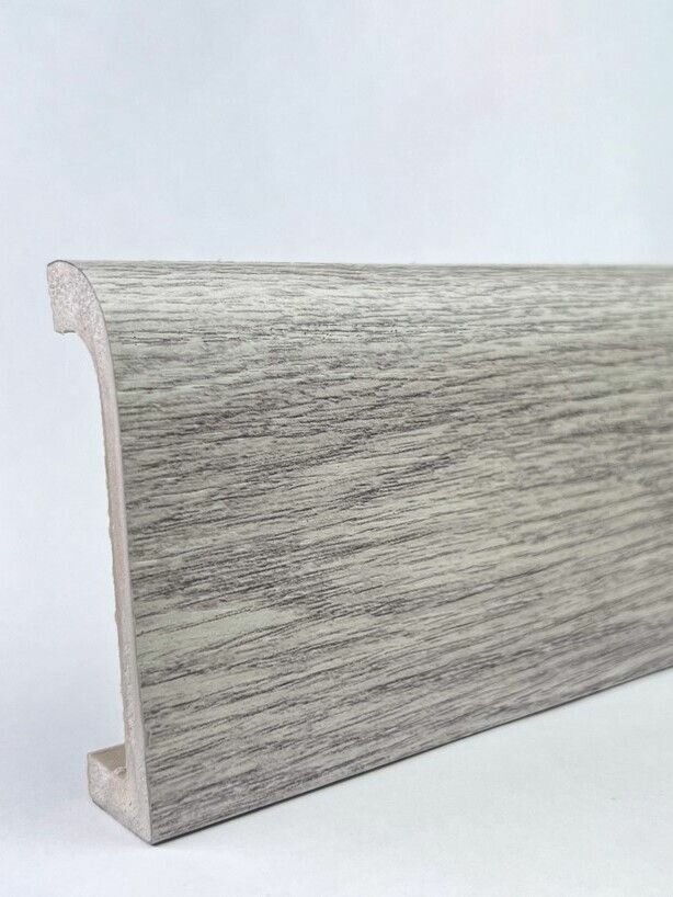 Плинтус напольный bello deco ПЛ16 80х19х2000 мм, ударопрочный, цветной с текстурой, Орех Айвори