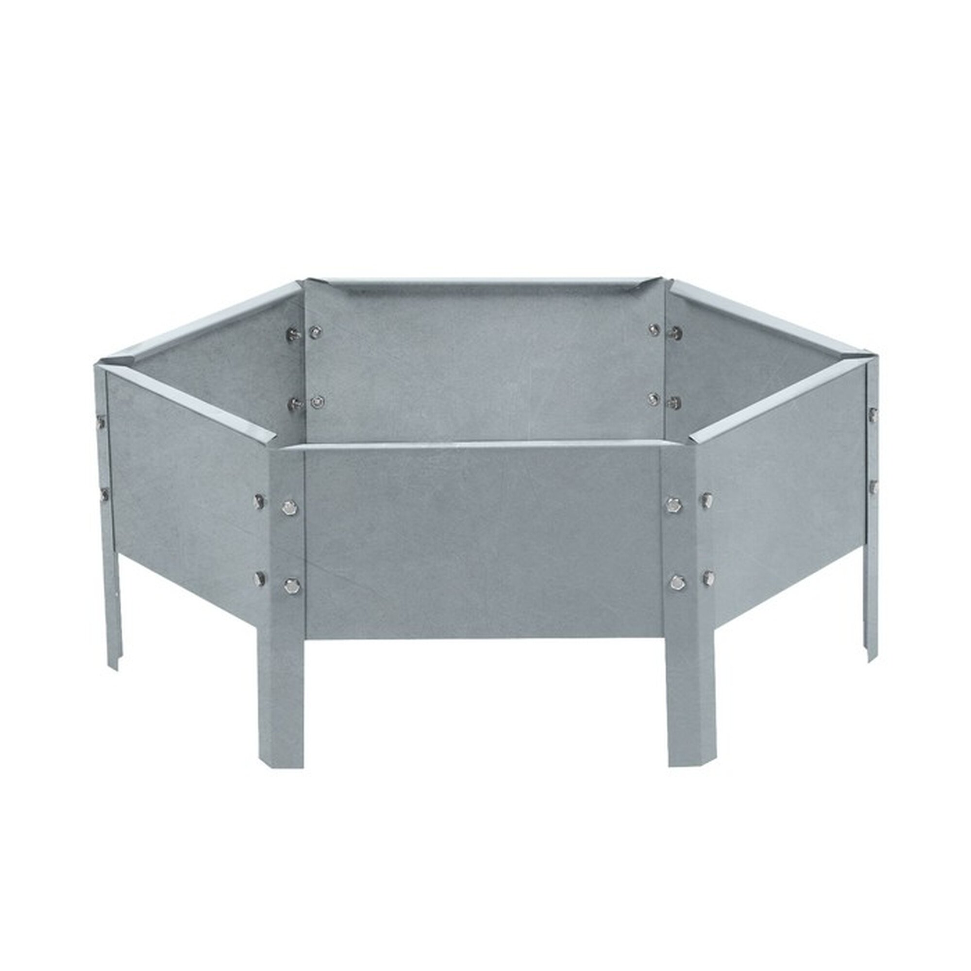 Клумба оцинкованная, d = 60 см, высота бортика 15 см, Greengo