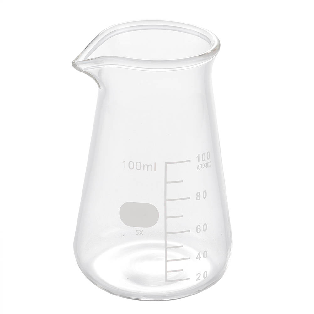 Heat-resistant 100ml With Scale Transparent Milk Frothing Jug, Flat Base Pitcher, for Home
