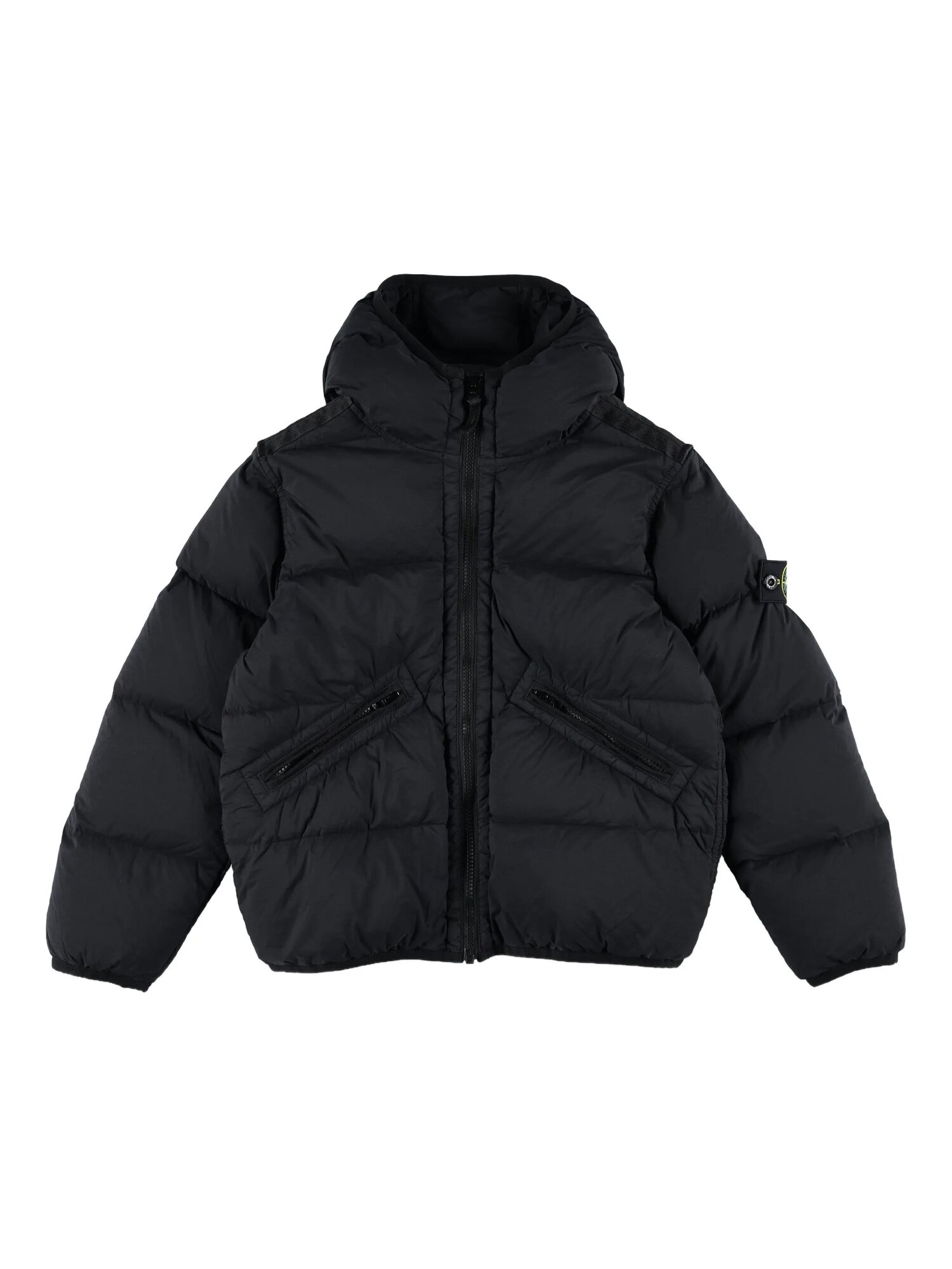 Пуховик Stone Island, размер 8 лет, черный