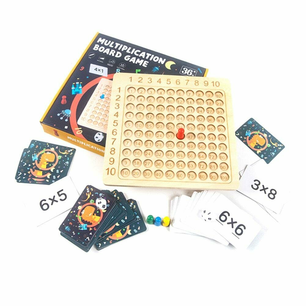 Деревянная настольная игра на умножение для детей 3-12 лет, игрушка Монтессори для дошкольного обучения