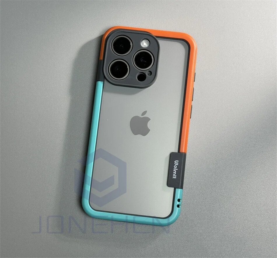 Чехол для iPhone 15 Pro Orange Blue BK