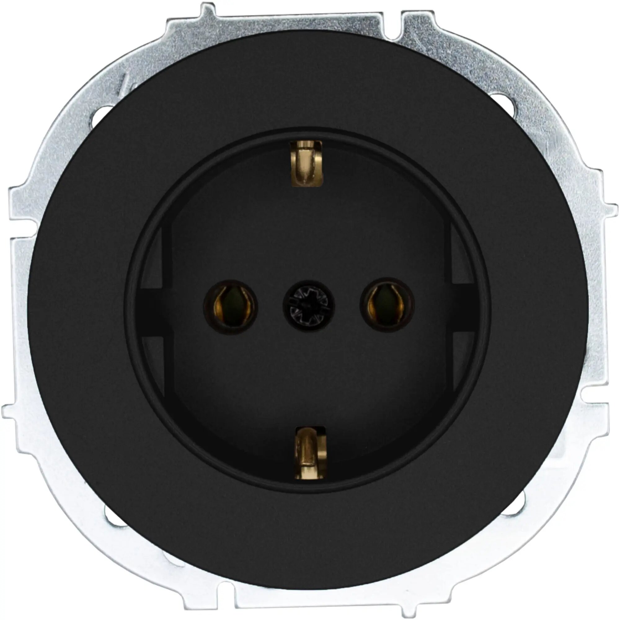 Osen Розетка встраиваемая с заземлением, цвет черный бархат, стильный интерьер дома