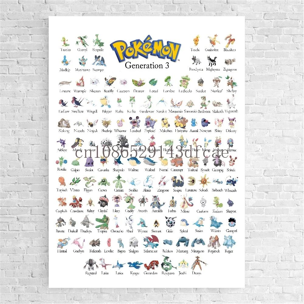 Постер Pokemon Generation 1, 42X60cm, Pokemon1 — фото 1