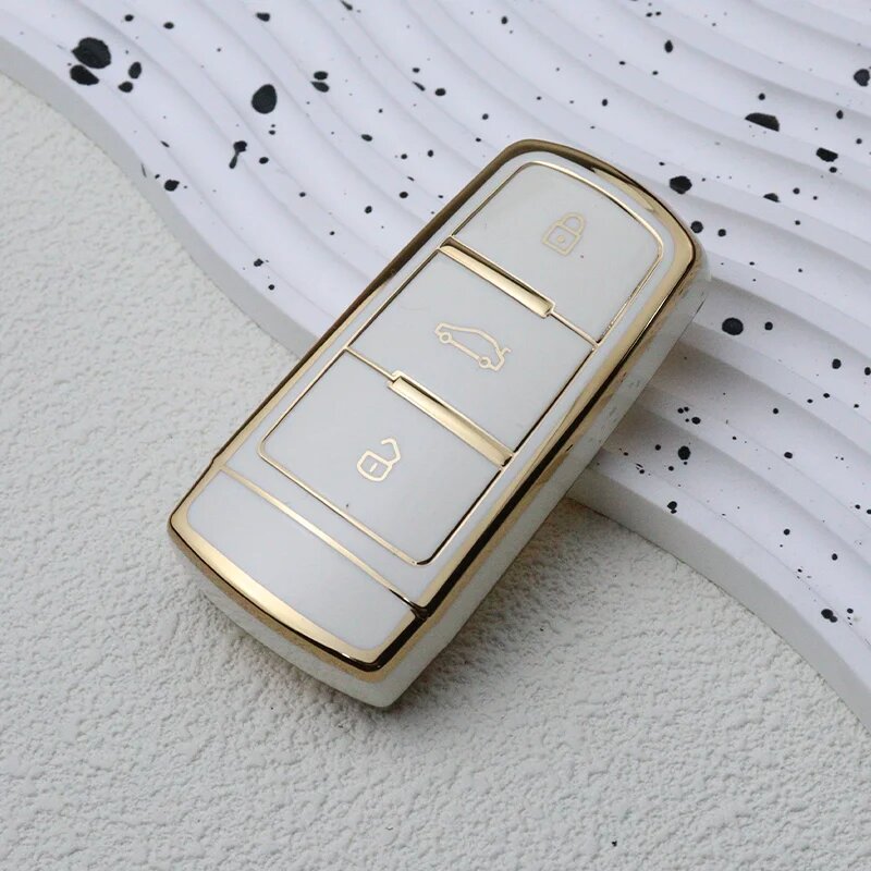 Смарт-брелок для Volkswagen VW Passat CC 3C B5 B6 B7 B7L R36 Maogotan gold-white