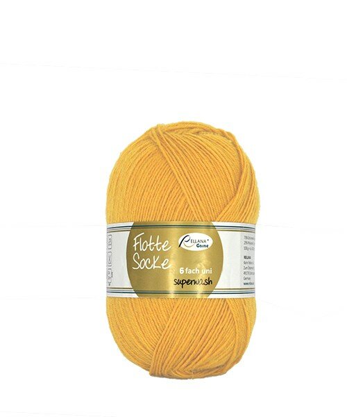 Носочная пряжа Rellana Flotte Socke Uni 6 ply (2121 Sonnengelb) 1 моток 150 г/327 м