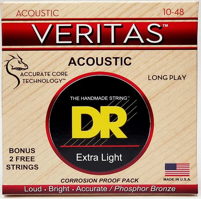 Струны для акустической гитары DR String VTA-10 VERITAS