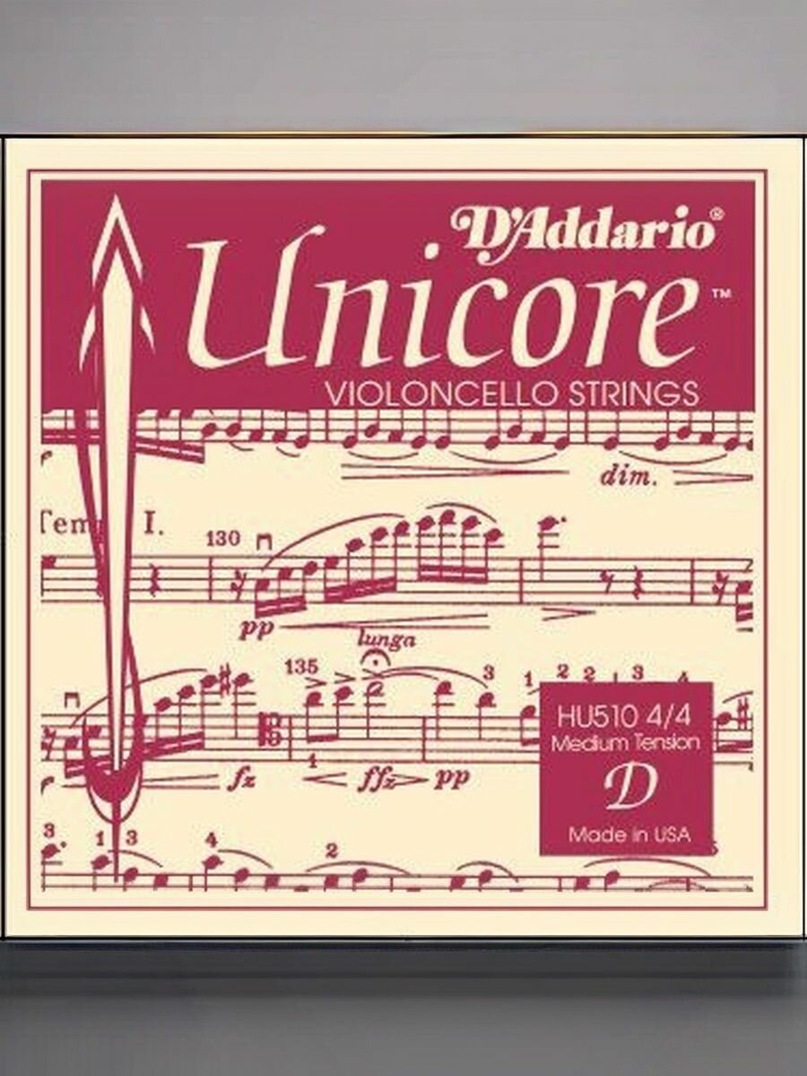 Комплект струн для виолончели D'ADDARIO HU510-4/4M Unicore