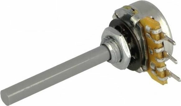 Потенциометр OMEG PC16BU-100K-LIN осевой однооборотный 100кОм 20П 0,25Вт 4мм THT 1шт