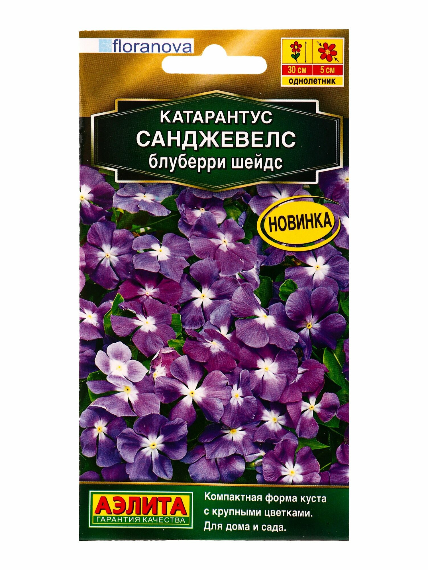 Семена цветов Катарантус Санджевелс блуберри шейдс С. Floranova Золотая серия, Ц/П,7 шт. 10945492