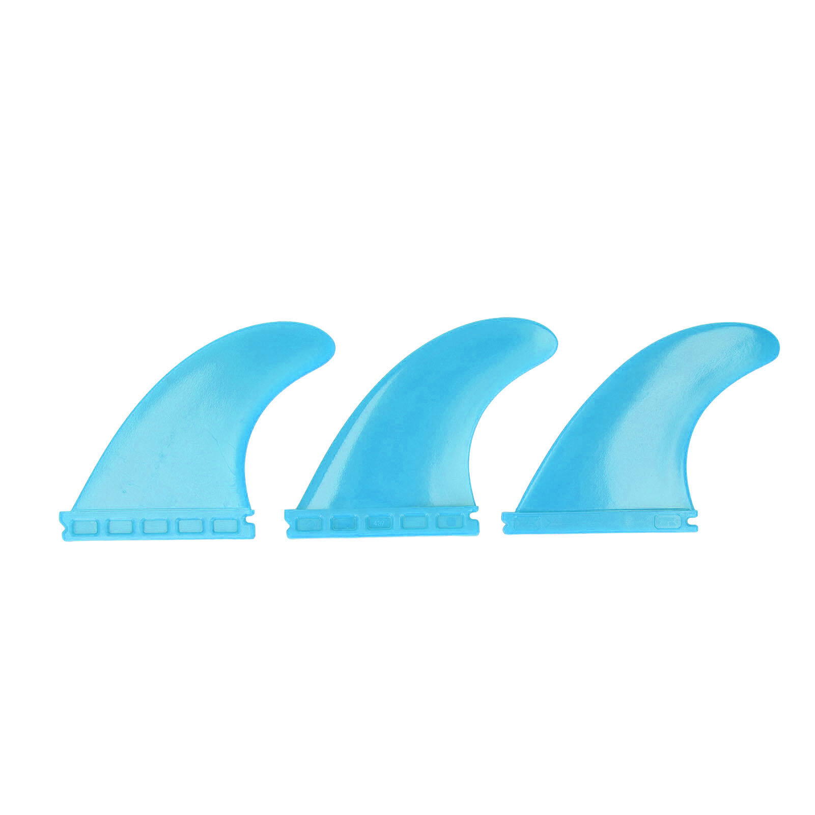 3Pcs Surfboard Fins PVC Thruster Surfing Board Accessories for Long Stand Up Paddle Blue