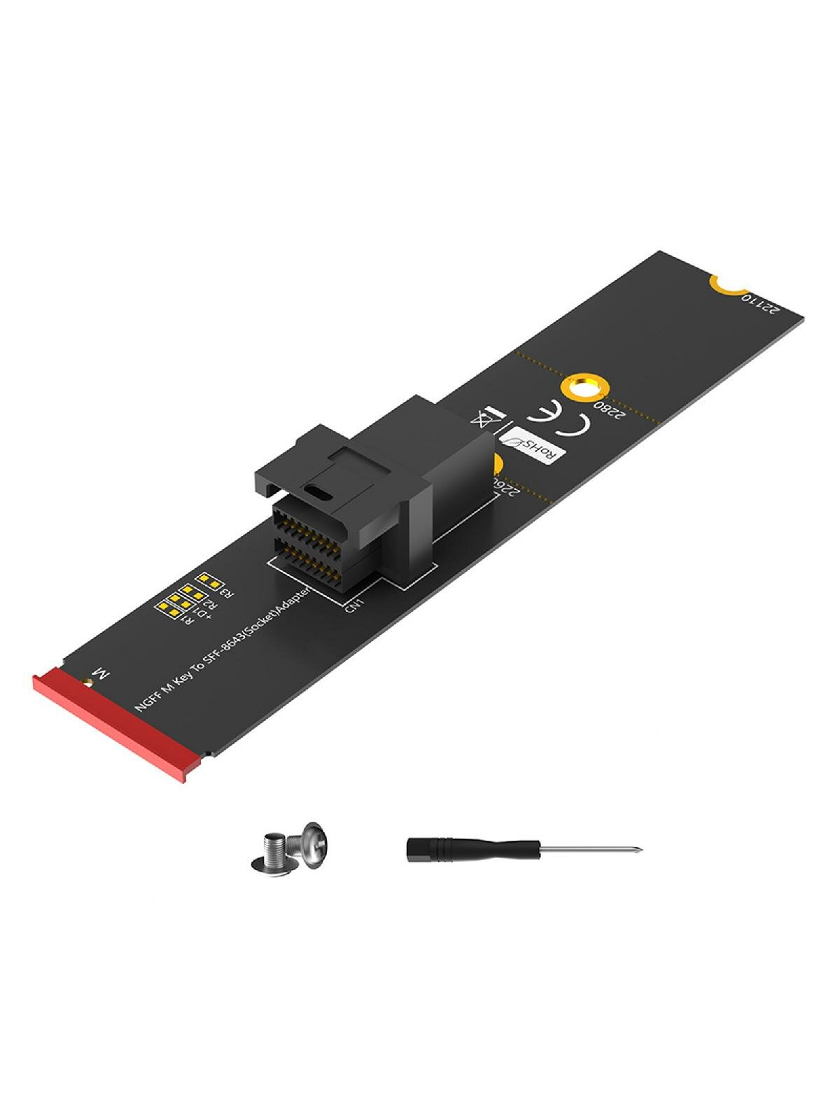M.2 Module (SFF-8643) 36Pin Connector for (SFF-8643) NVMe SSDs Support 750 2.5inch SFF8643 SSDs Hard Disk Adapter