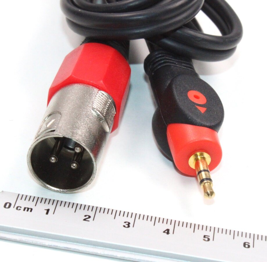 Шнур «Джек 3,5 мм»-штекер XLR(M) стерео (4*8 мм) 1,5 м