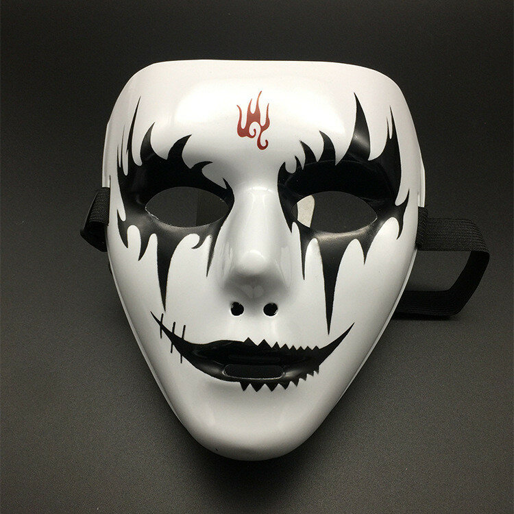 Hand-painted white full face mask for halloween costume parties and performances style 13