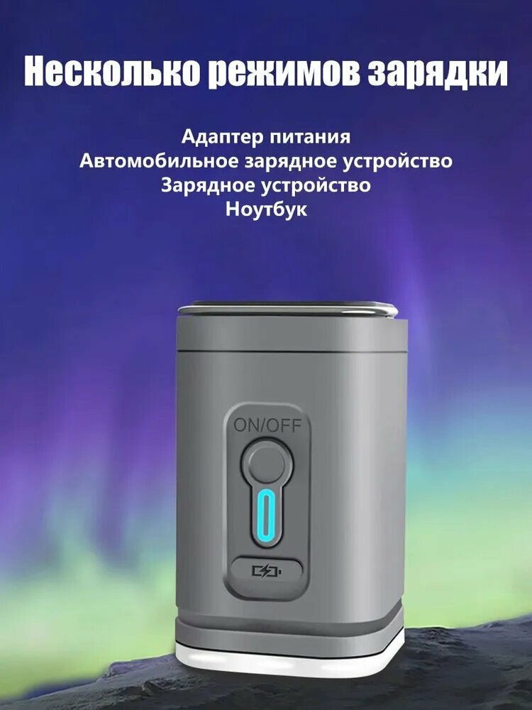 Насос электрический Беспроводная 3-в-1 для бассейнов, матрацев, надувной мебели, 1200мАч, 200л/мин, с Функцией Фонарь И Вакуумирования