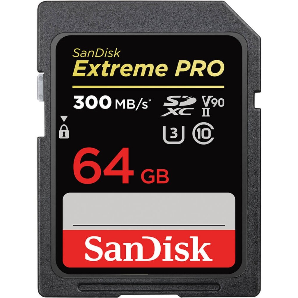 Карта памяти SanDisk 64GB Extreme PRO SDXC UHS-II Memory Card (SDSDXDK-064G-GN4IN)