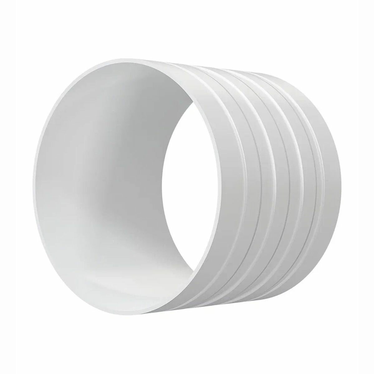 Вентиляционный соединитель Эра круглых каналов, пластик, белый, d100 мм