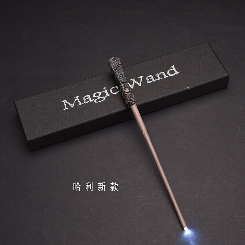 Волшебная палочка Гарри Поттера с батарейным питанием, светодиодная подсветка, сменная батарея, белая подсветка, изысканная резная волшебная палочка