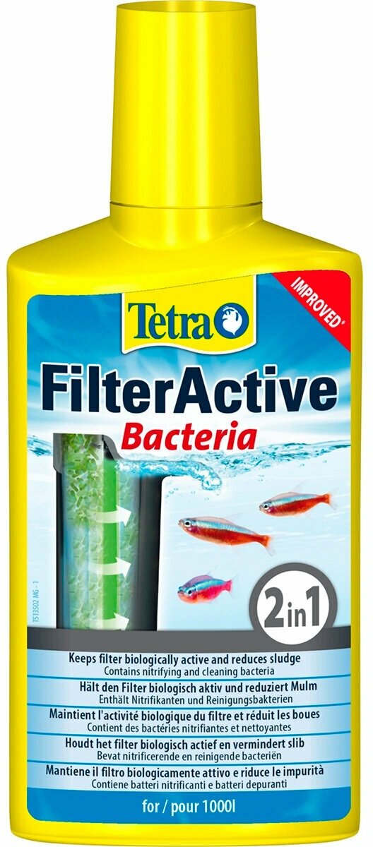 Бактериальная культура для подготовки воды TETRA FILTERACTIVE (250 мл х 4 шт)