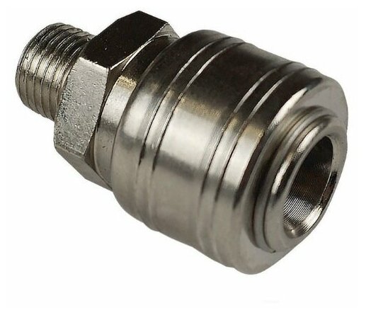 Быстросъем / Быстросъёмное соединение (Рапид / Rapid) - резьба папа 1/4" для компрессора, пневмоинструмента