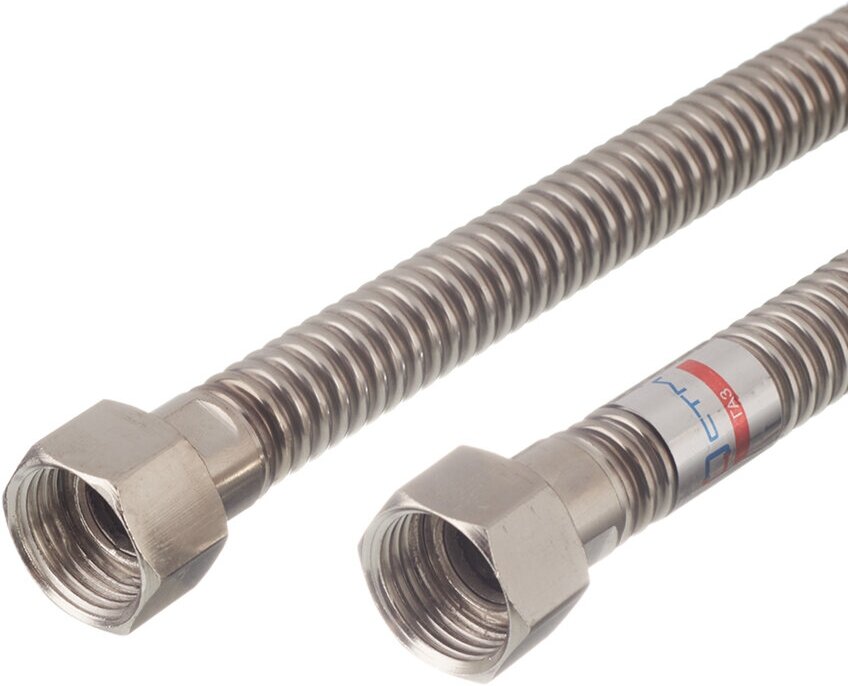 Подводка для газа сильфонная CTM 1/2 ВР(г) х 1/2 ВР(г) 100 см