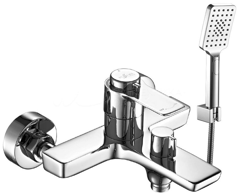 Смеситель для ванны Rossinka RS50-31, с термостатом, однорычажный, хром
