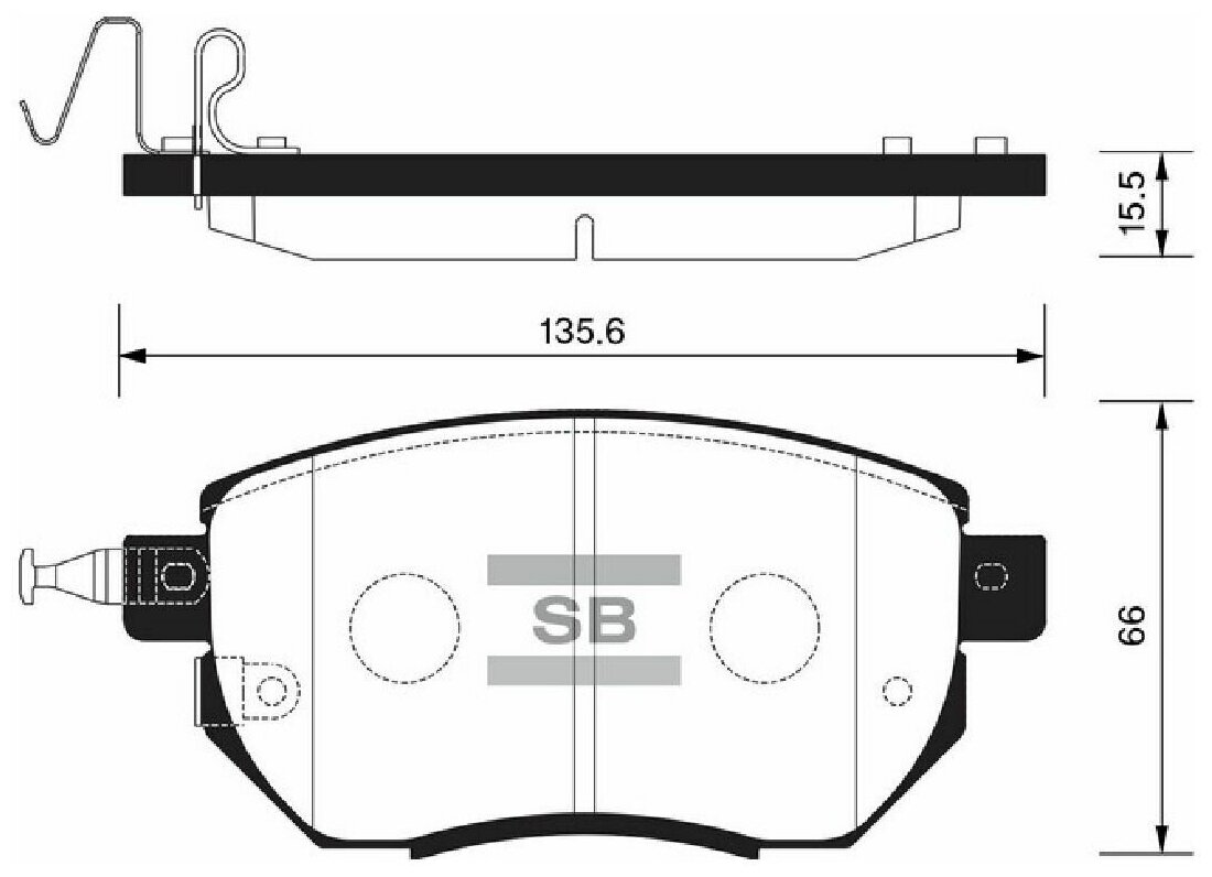 Колодки тормозные INFINITI FX35/45 03-/NISSAN MURANO 05- передние SP2107