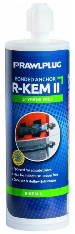 Химический анкер RAWLPLUG полиэстеровая смола, 410 мм R-KEM-II-410