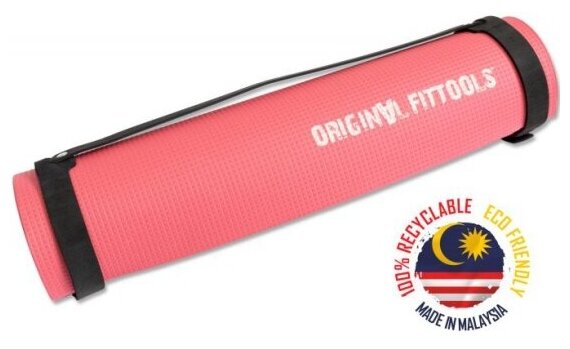 Мат Original Fit.tools FitTools для аэробики 6 мм розовый