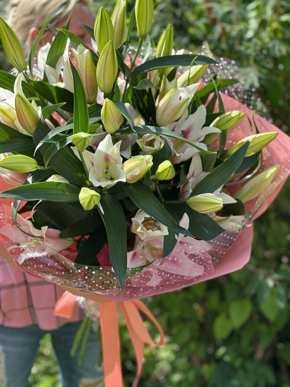 Лилии розовые 9шт