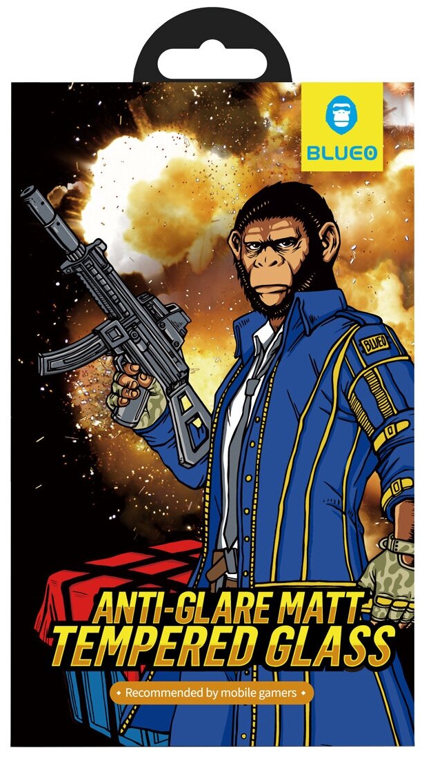 Стекло BLUEO 2.5D Silk full cover Anti-glare (с рамкой матовое) для iPhone 11 /XR, 0.26mm Black