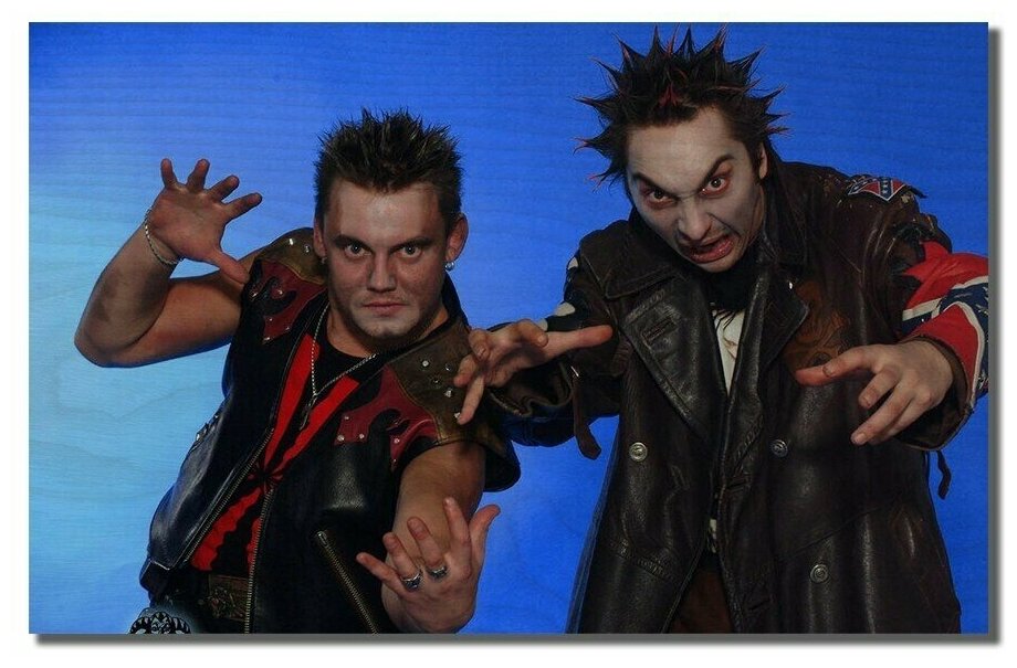 Картина интерьерная на дереве, рисунок музыка киш король и шут горшок - 5352 Г