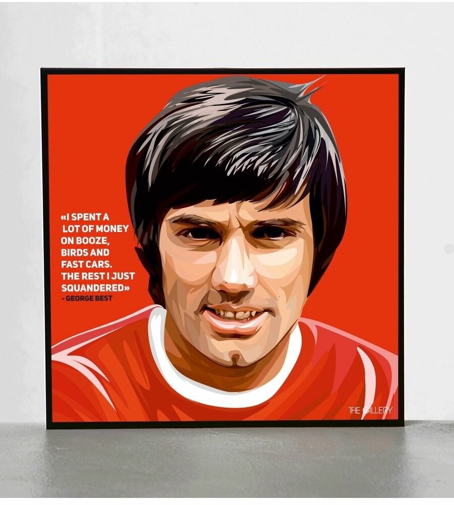 Картина постер Поп-арт Джордж Бест Манчестер Юнайтед