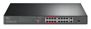 Неуправляемый коммутатор TP-Link 16-port 10/100Mbps + 2-port Gigabit unmanaged switch with 16 PoE+ ports, compliant with 802.3af/at PoE, 150W PoE budget