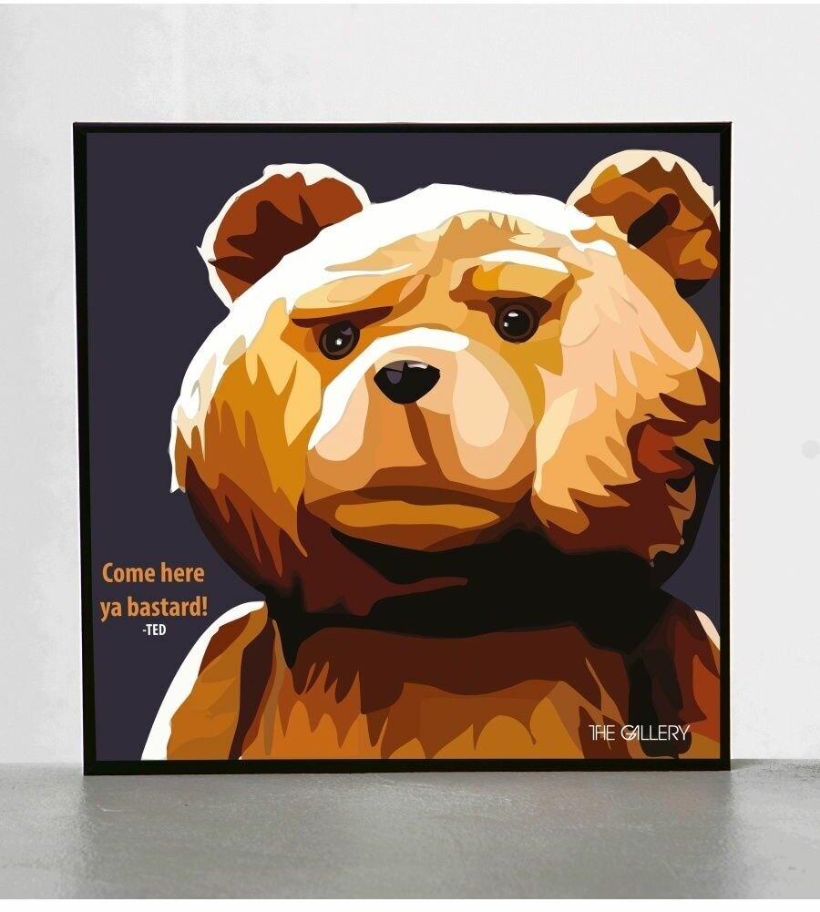 Картина постер Поп-арт Медведь Тед 50х50 см