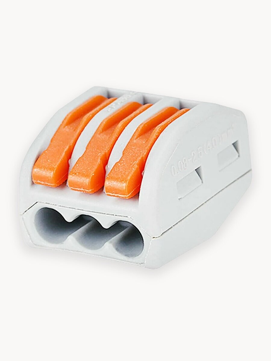 Ваги клеммы соединительные для проводов Datts, 3-х контактные, 100 шт