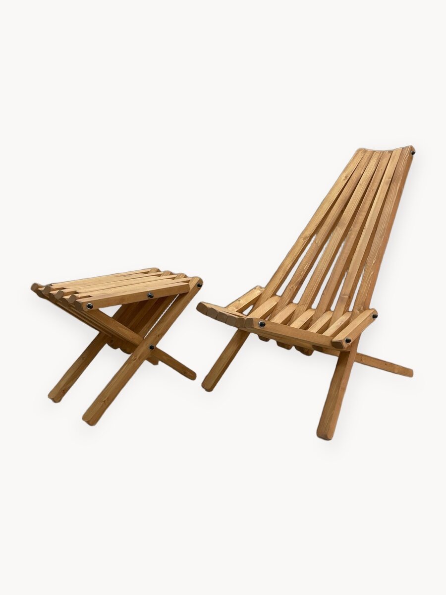 Садовое кресло шезлонг Кентукки XL , лиственница