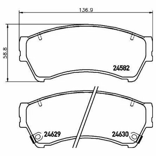 Комплект передних тормозных колодок Nisshinbo NP5017 для Mazda 6