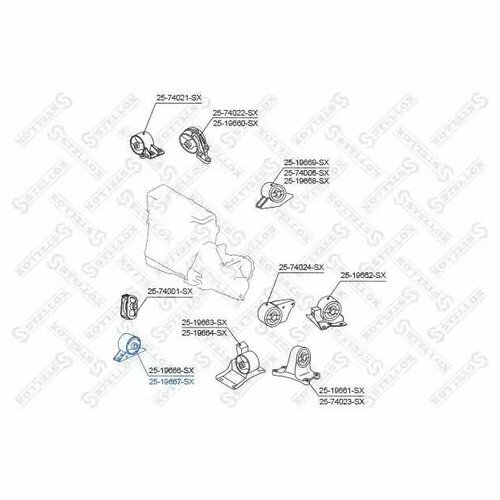Опора двигателя Stellox 2519667sx