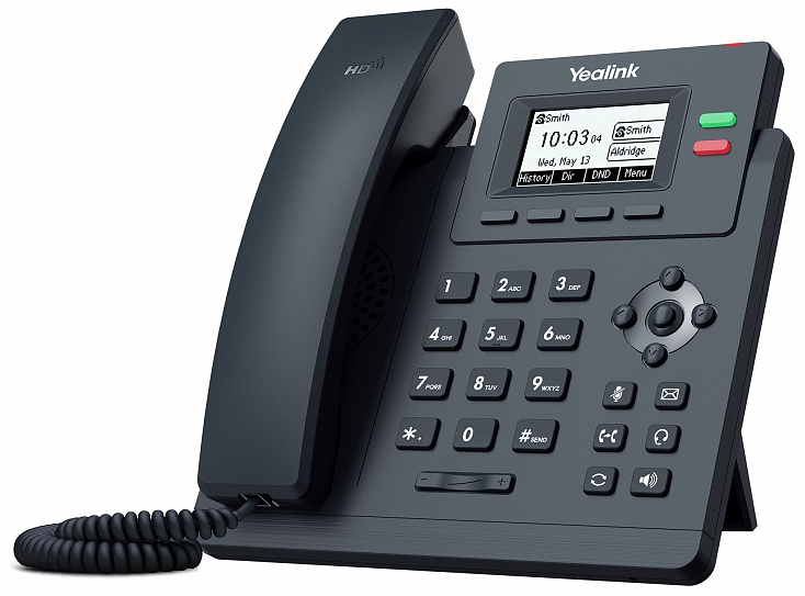 Телефон стационарный IP SIP-T31P без блока питания черный