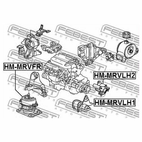 Опора двигателя Febest hmmrvlh1 для Honda Elysion, MDX, Pilot