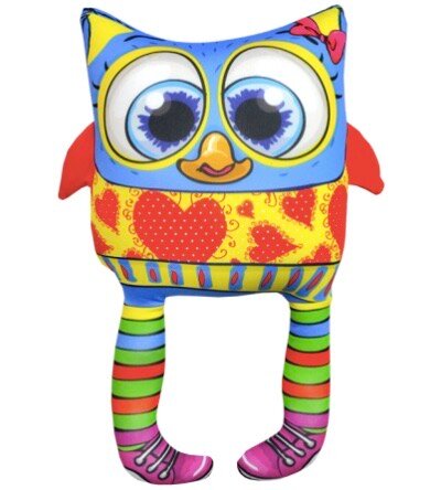 Мягкая игрушка  антистресс Совенок голубой 20х34 см