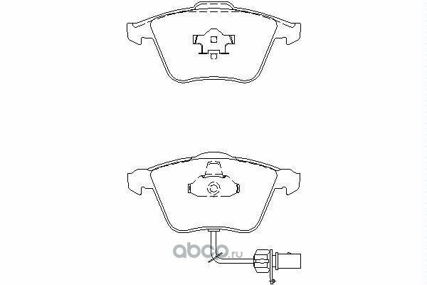 Колодки передние с противошумной пластиной q+ ad a4/a6/a8 textar 2395001