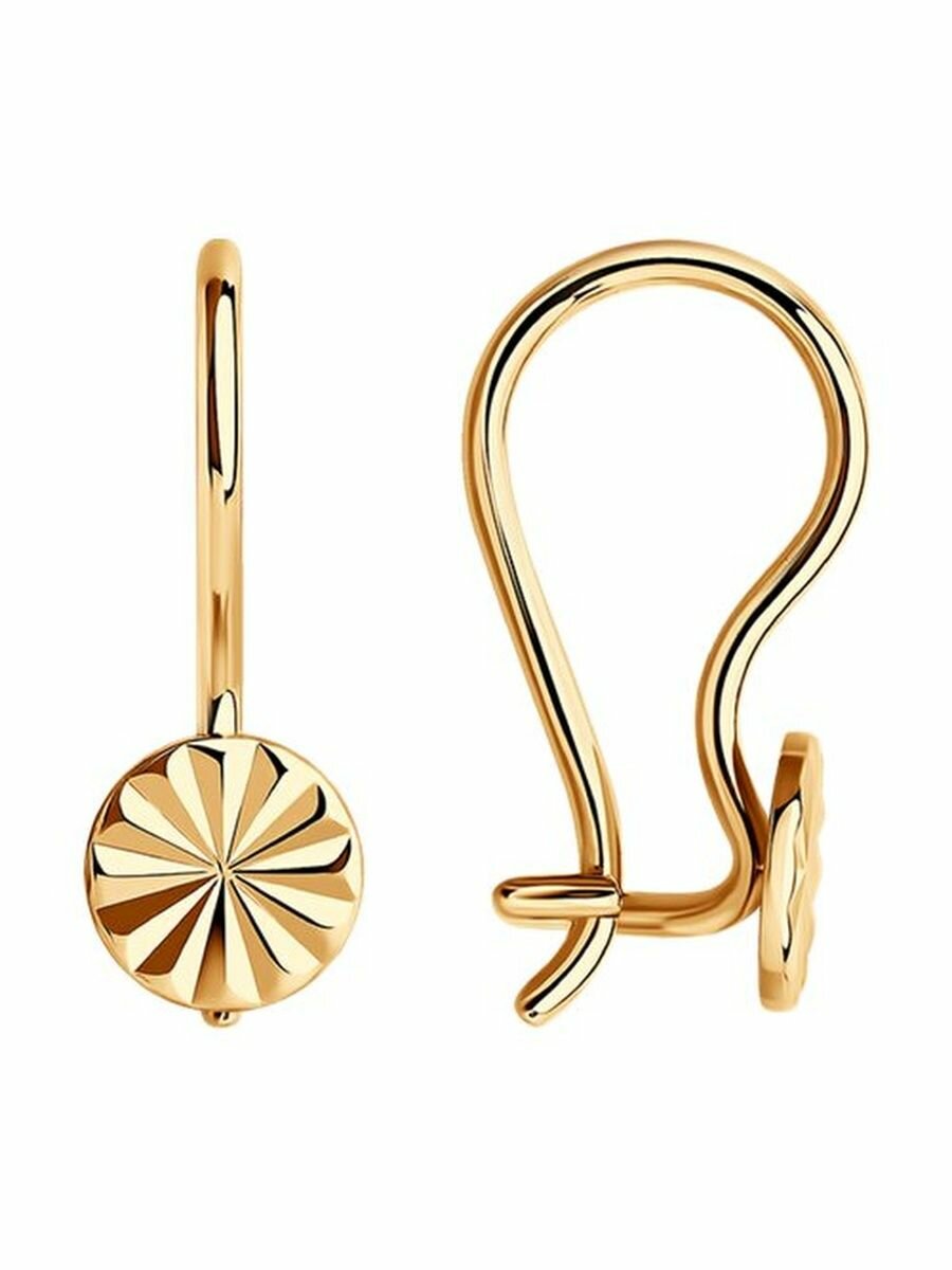 Серьги, красное золото, 375 проба