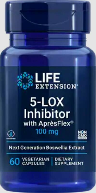 Life Extension Ингибитор 5-Lox с ApresFlex 100 мг 60 вегетарианских капсул