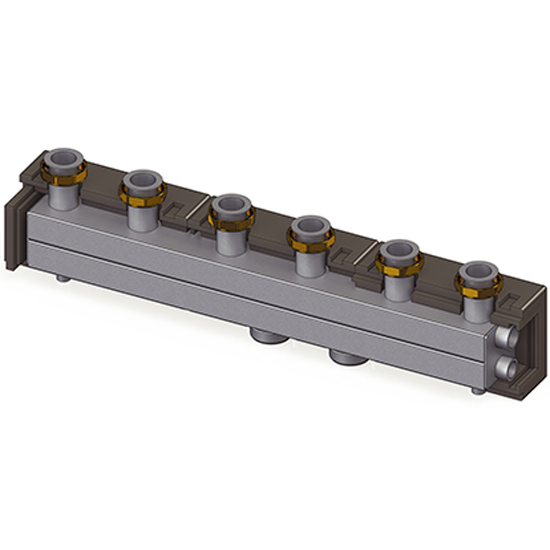 Гребёнка Elsen DN32, 2", 2 контура, размер отвода-2", 6,5 м3/ч