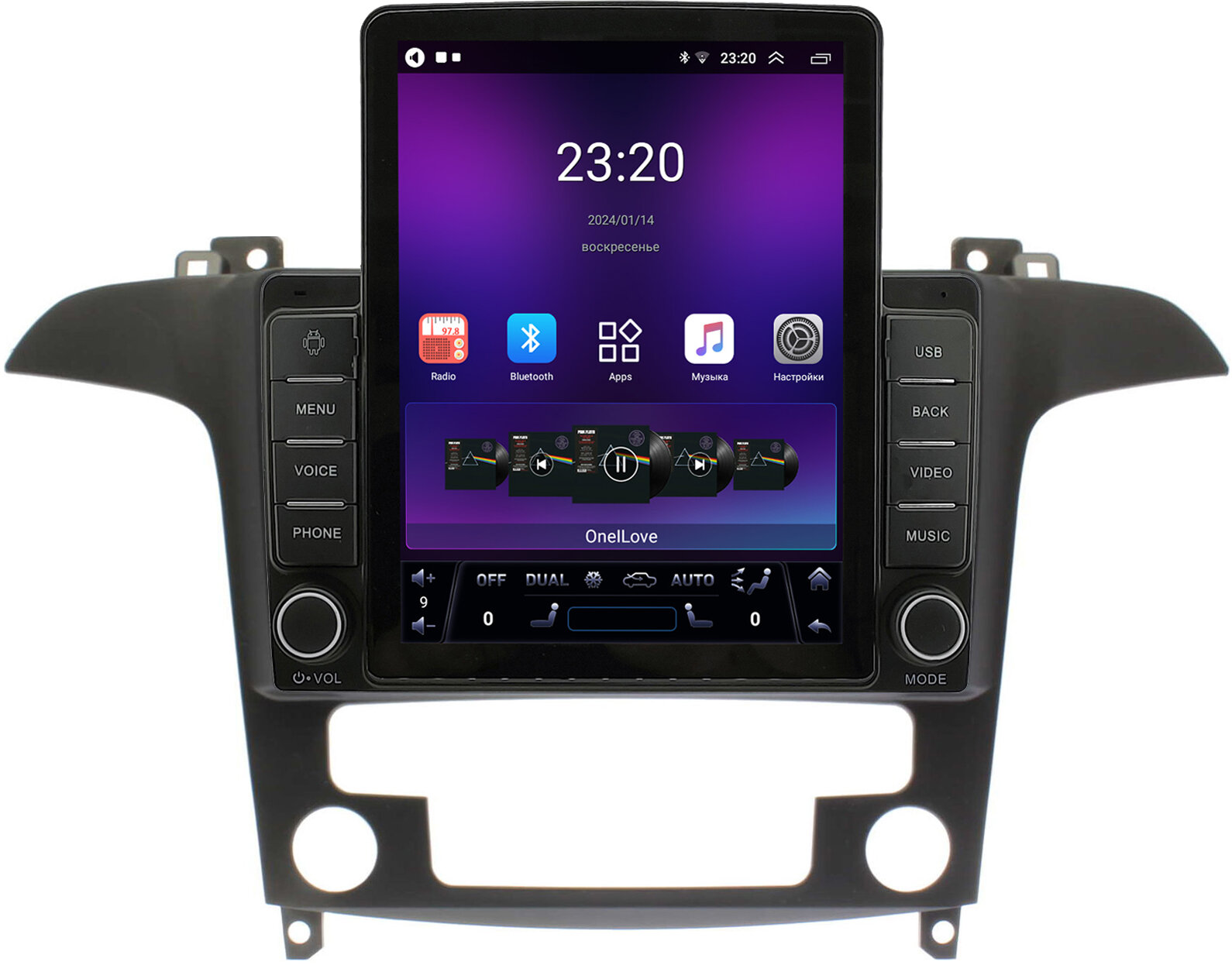 Штатная магнитола Ford S-Max, Galaxy 2 2006-2015 (с климат-контролем) Canbox GTR095-9-9486 Android 10 (QLed, 4/64, DSP, CarPlay)